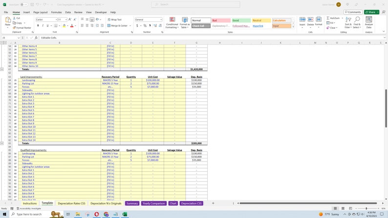 Depreciation Decoder: Cost Segregation Spreadsheet - Etsy