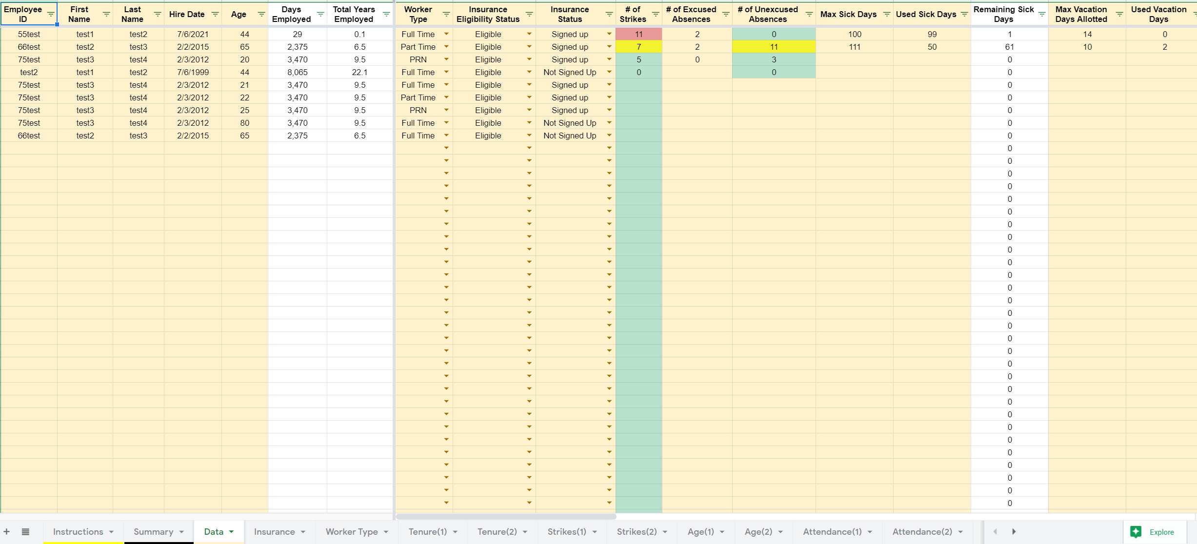 Employee Benefits Tracker (google Sheet for HR Managers) - Etsy