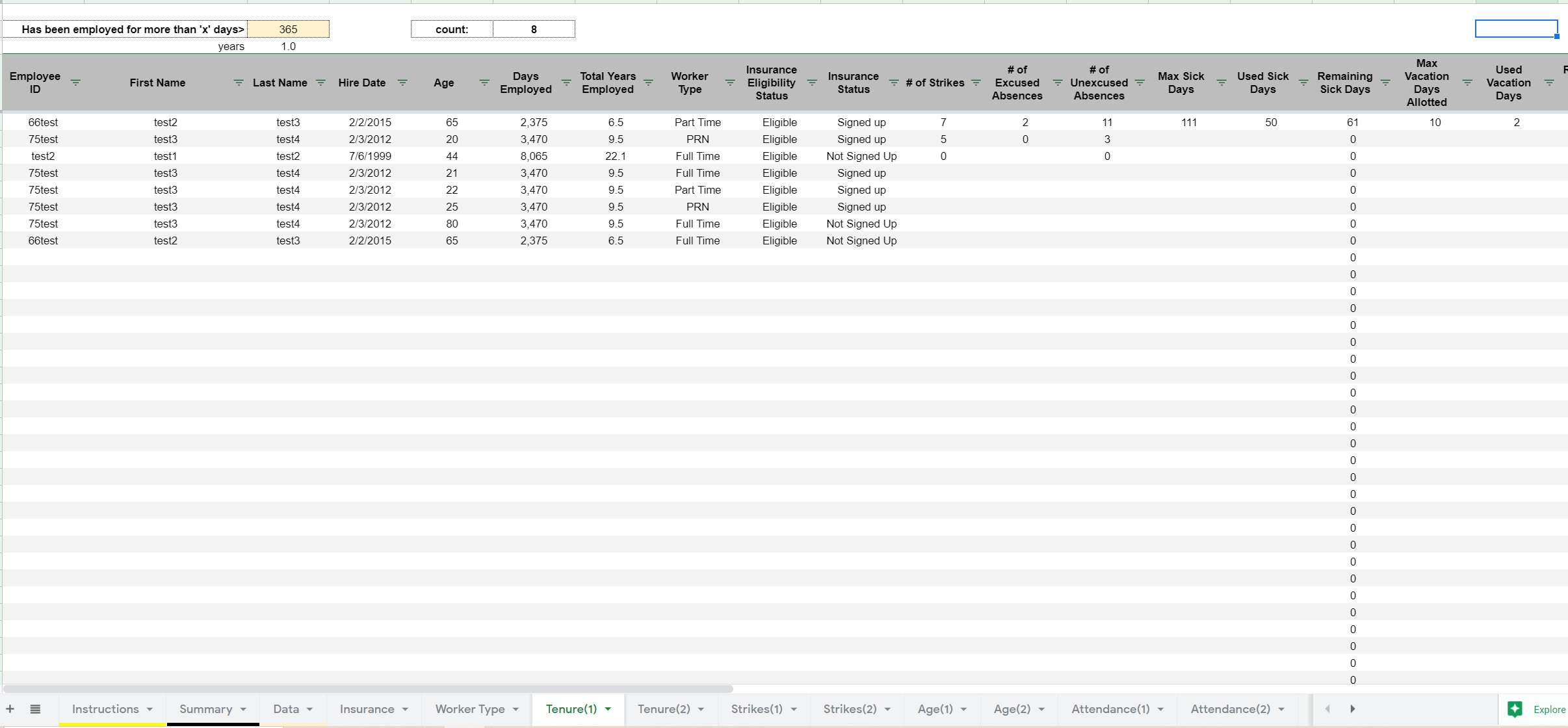 Employee Benefits Tracker (google Sheet for HR Managers) - Etsy