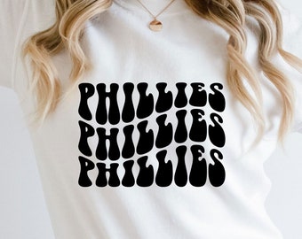Phillies Wavy Svg - Etsy