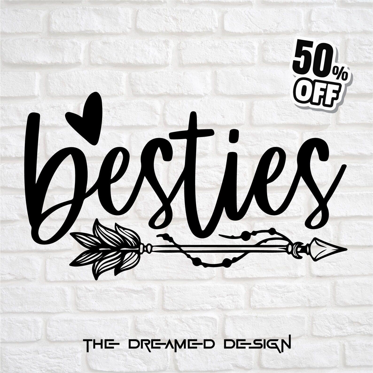 Besties Svg Best Friend Svg Best Friend Tshirt Design Arrow - Etsy