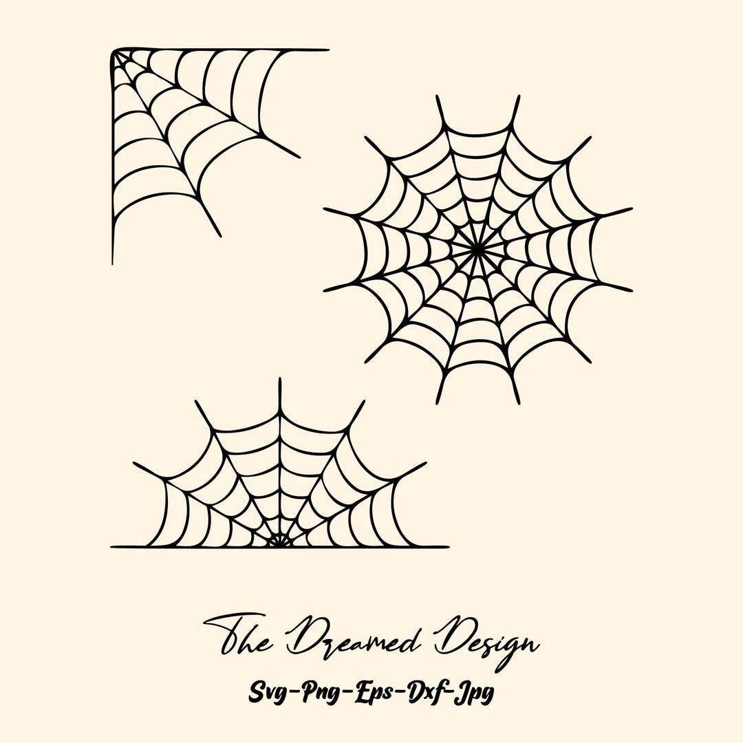 Spider Web Cut Files SVG File Halloween SVG Digital - Etsy México