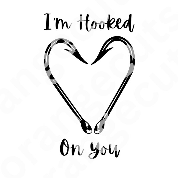 Hooked on You Valentine Svg - Etsy