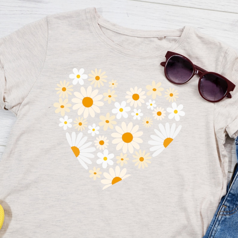 Daisy Heart Svg, Daisy Heart Png, Valentines Day Svg, Valentine Svg ...