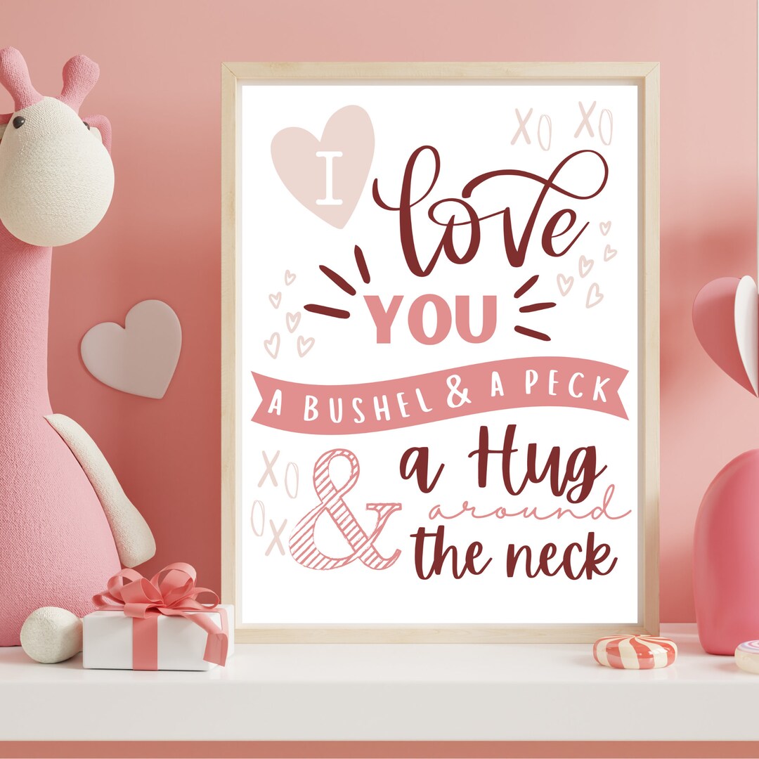 Valentine's Day Printable, Valentine Sign, Valentine's Day Sign, I Love ...