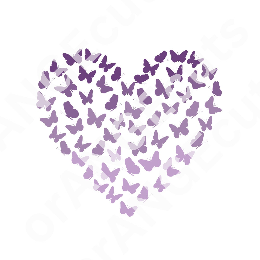 Butterfly Heart SVG, Butterflies, Heart, Butterfly Clipart, Love Svg ...