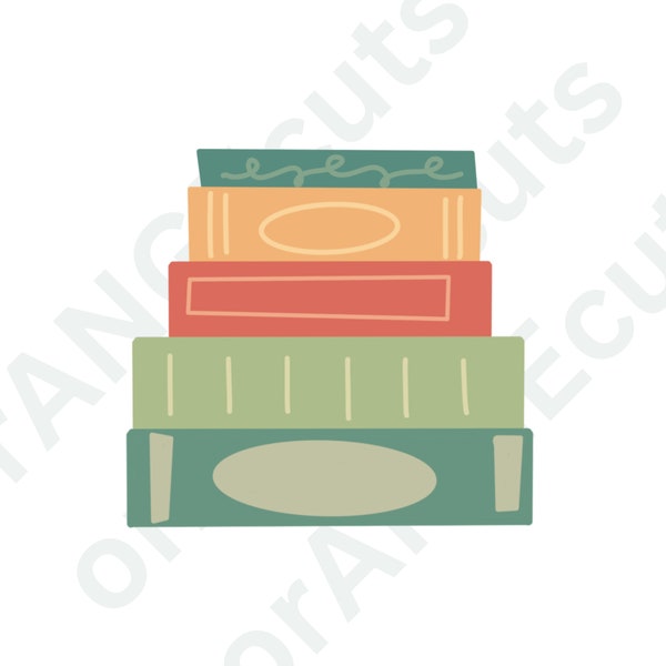 Book Stacks Clipart - Etsy