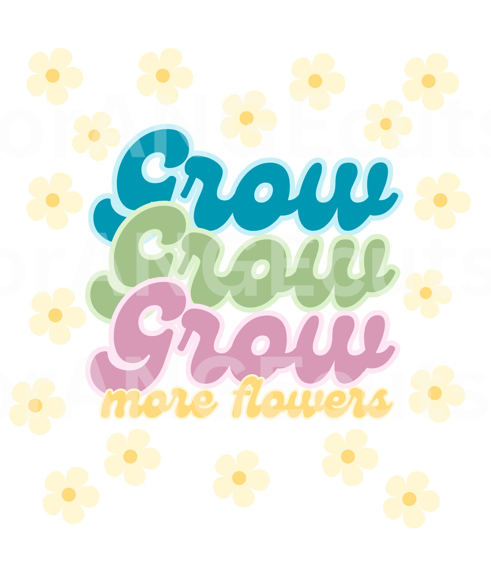 Grow Grow Grow More Flowers Flower SVG Flower Farmer SVG - Etsy