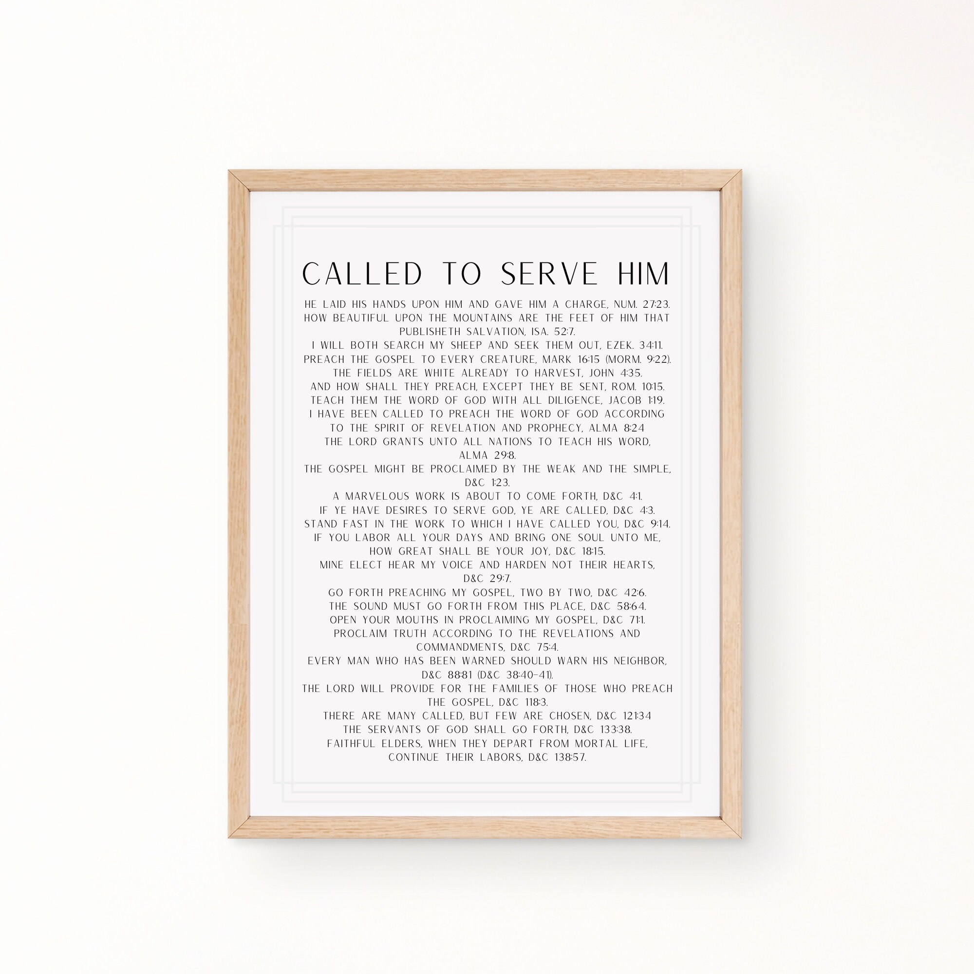 Called to Serve Him Printable, Missionary Printable, Missionary Gift ...
