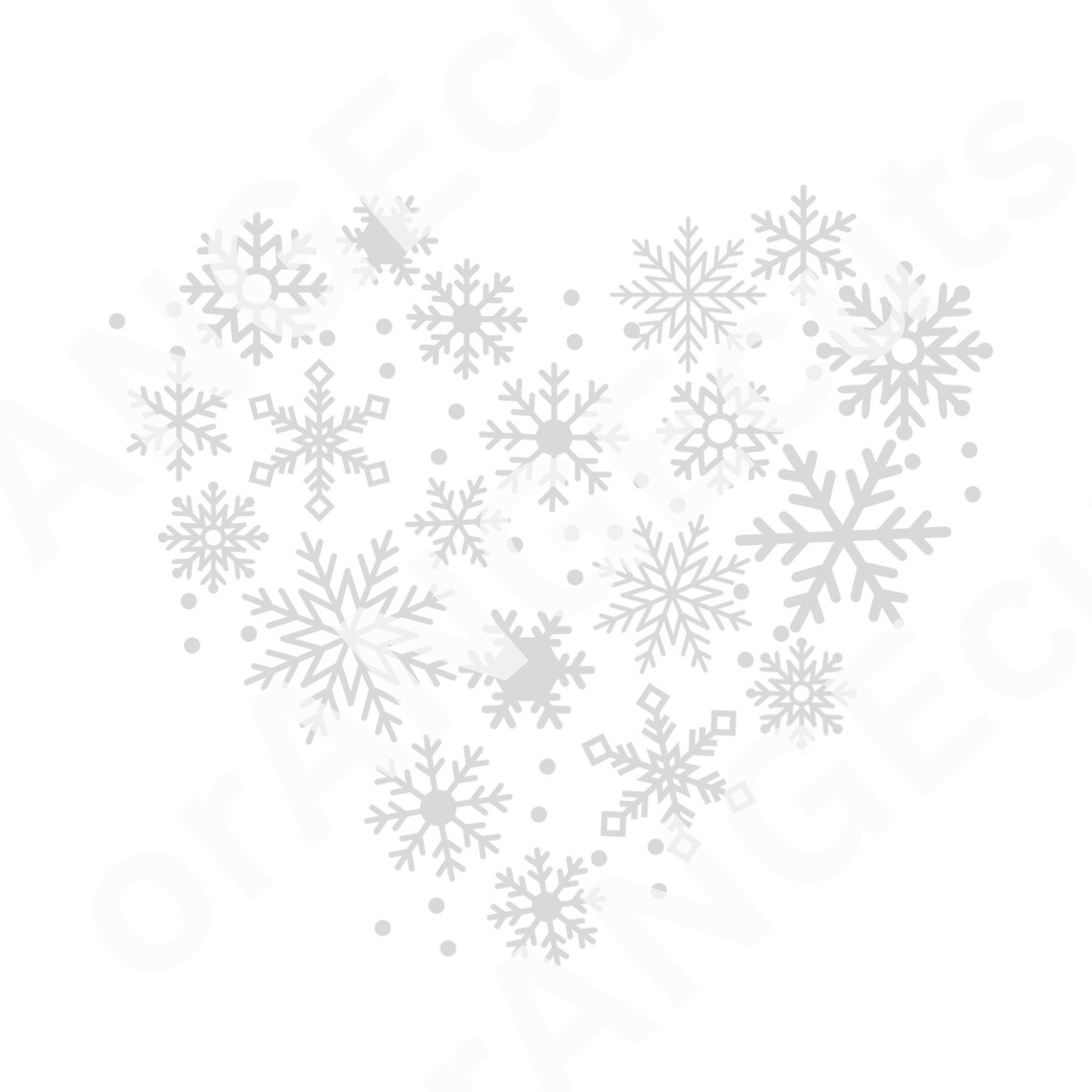 Snowflake Heart SVG, Snowflakes SVG, Winter SVG, Christmas Svg, Snow ...