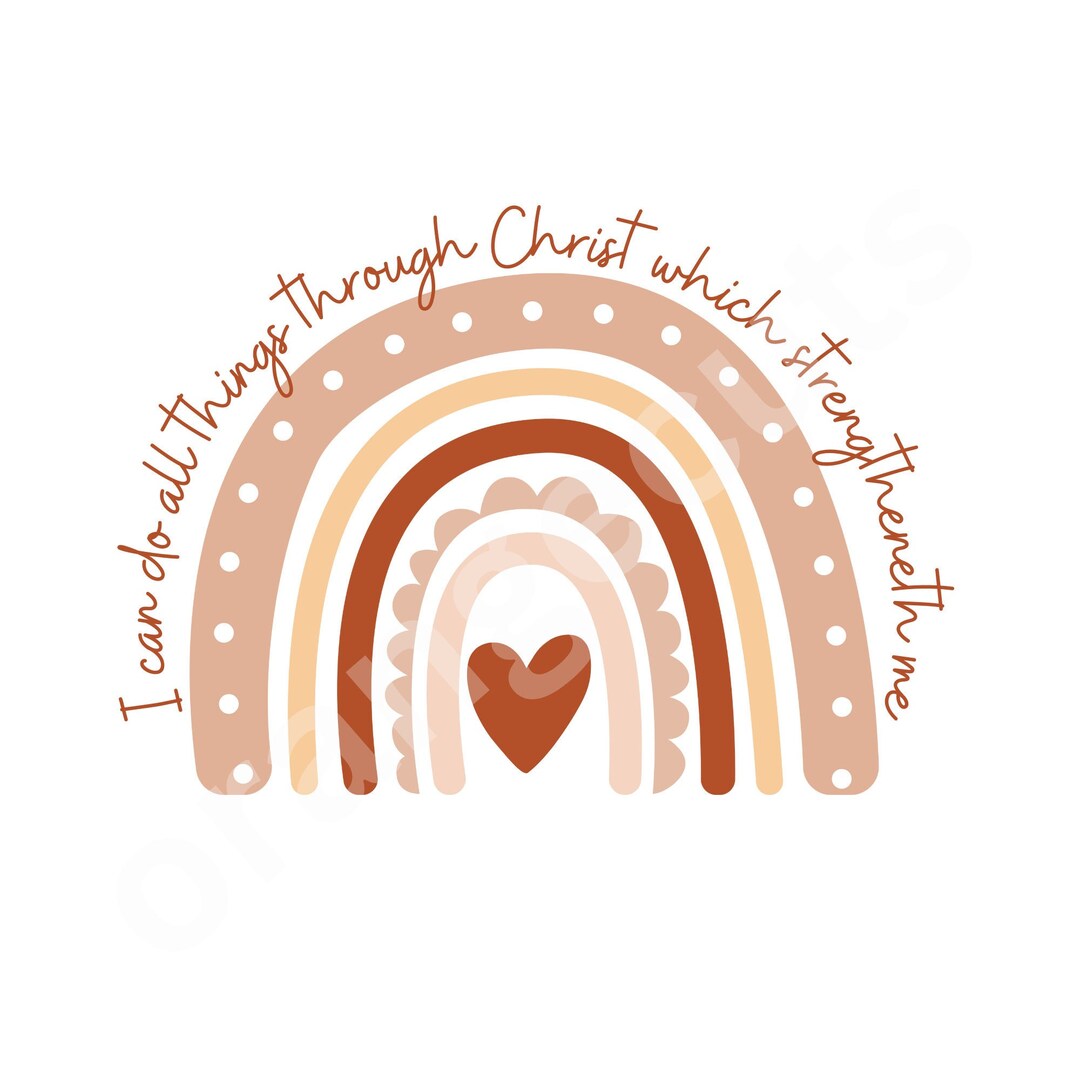 I Can Do All Things Through Christ Rainbow Christian Youth - Etsy