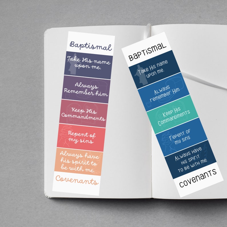 My Baptism Covenants Bookmark, LDS Bookmark, Baptism Bookmark, Primary ...