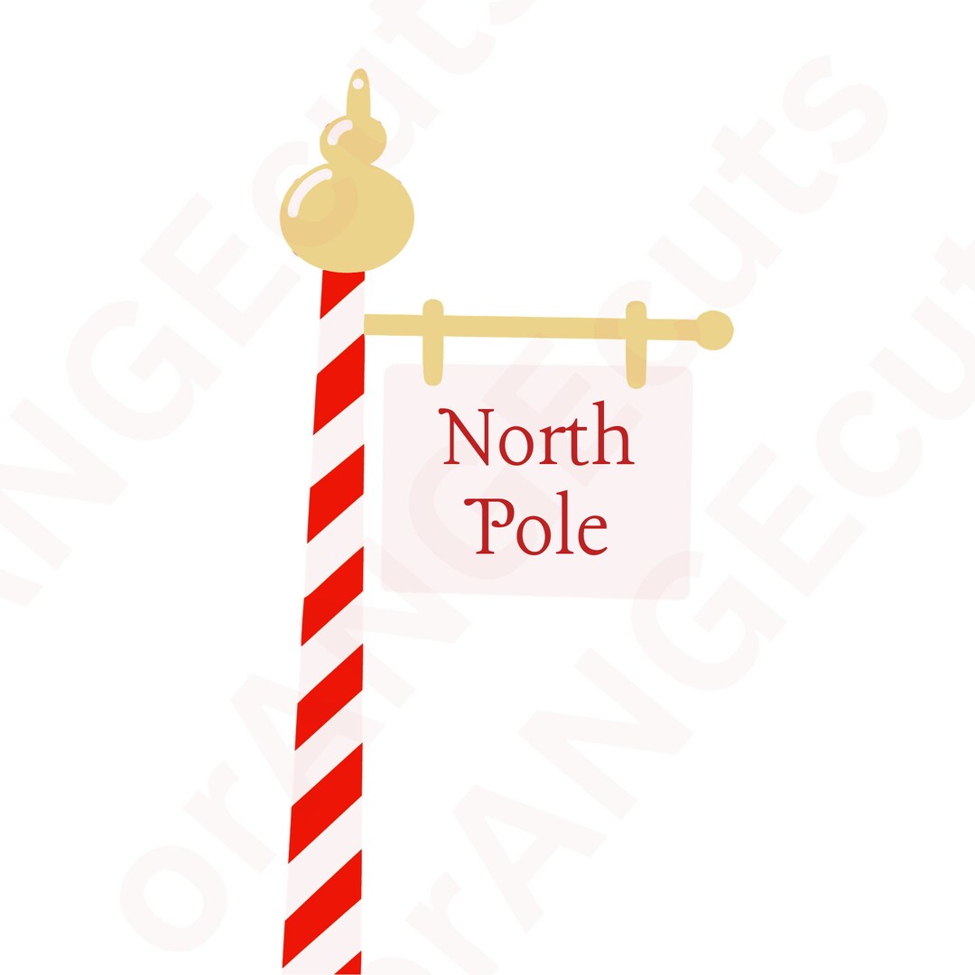 North Pole, North Pole Sign, North Pole Clipart, North Pole SVG ...