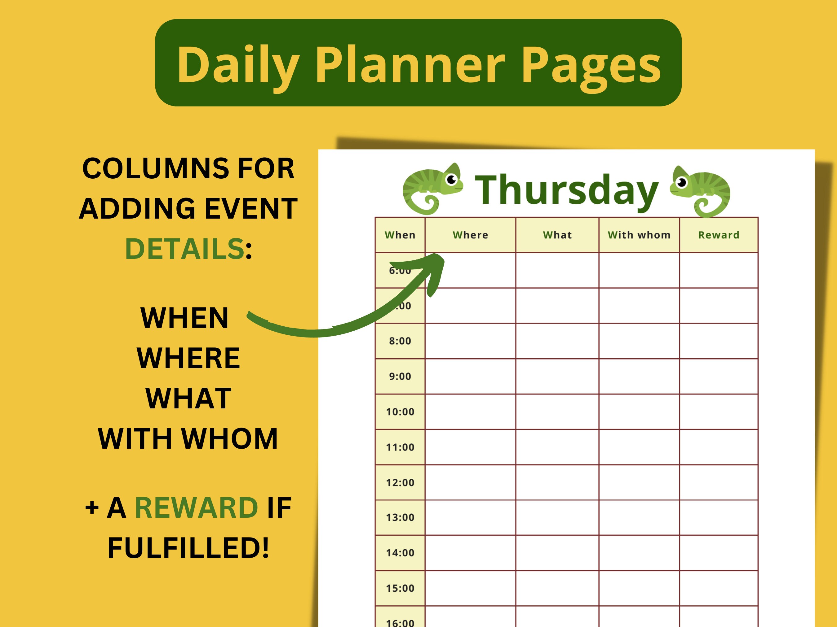 ADHD Planner for Kids ADHD Student Planner Printable Autism Education ...