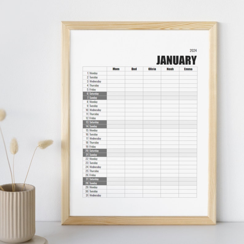 2024 Family Organizer, 2024 Calendar, 2024 Editable Printable Family ...