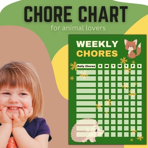 Responsibility Chart and Chore Chart for Kids Printable Daily - Etsy