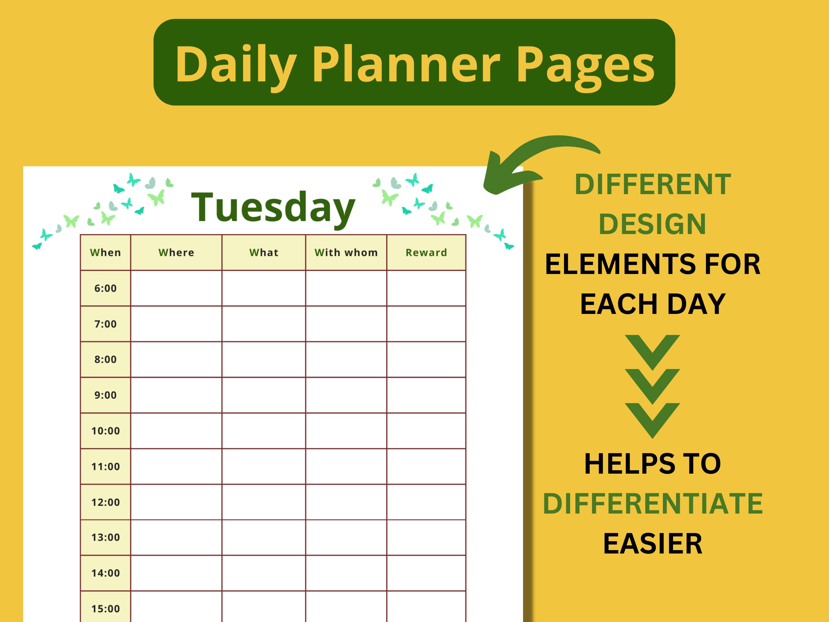 ADHD Planner for Kids ADHD Student Planner Printable Autism Education ...