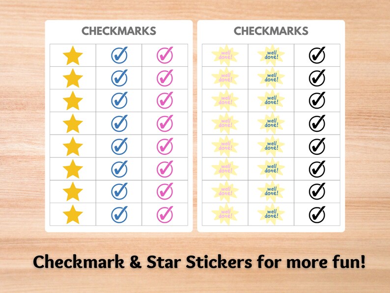 Kids After School Routine Charts With Stickers Cute Printable Checklist ...