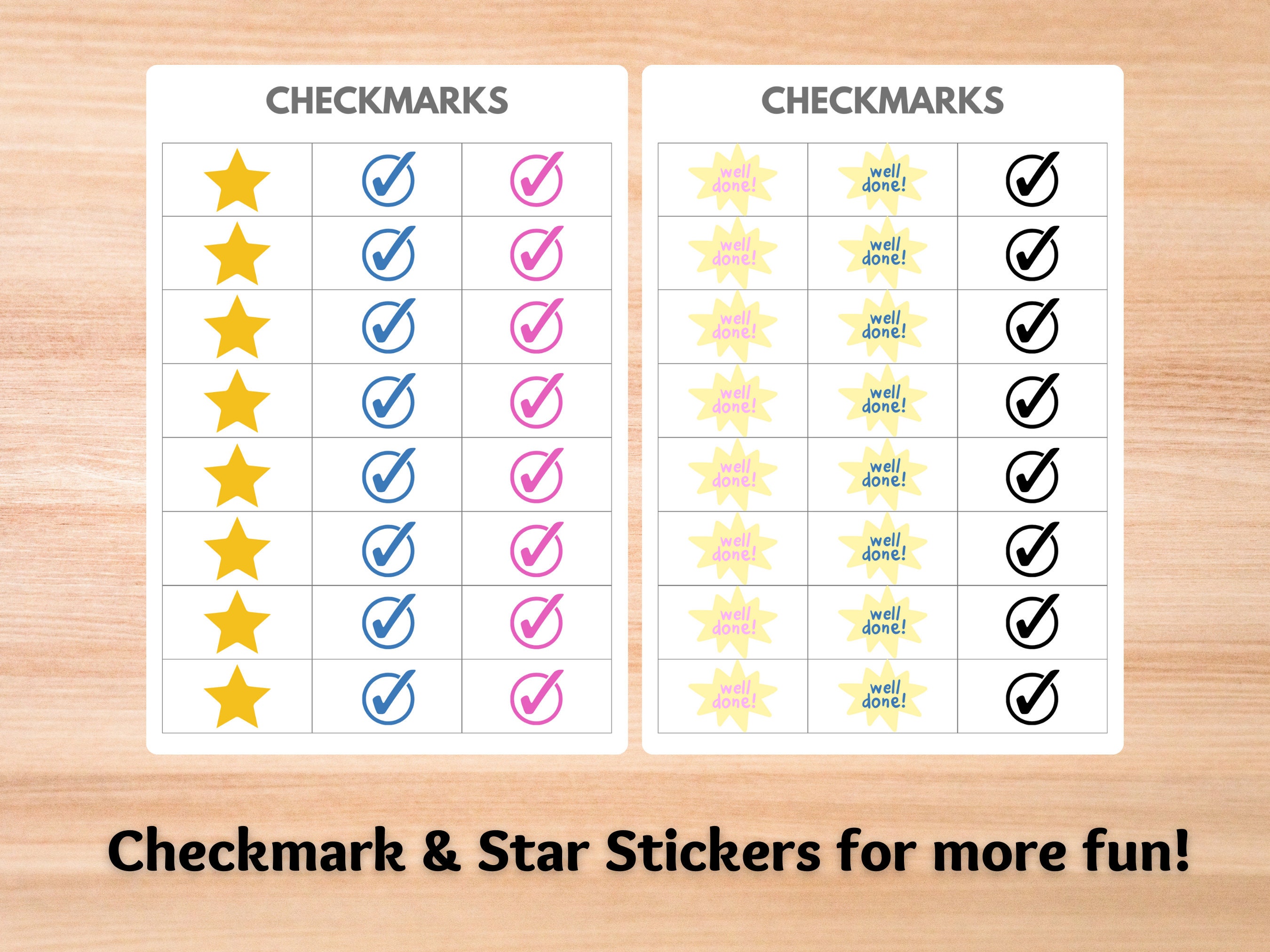 Kids After School Routine Charts With Stickers Cute Printable Checklist ...