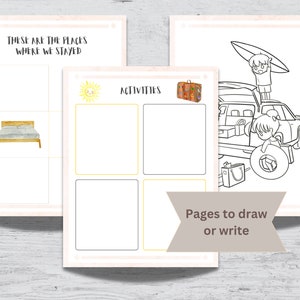 Kids Travel Journal Printable, Travel Diary With Prompts, Printable ...