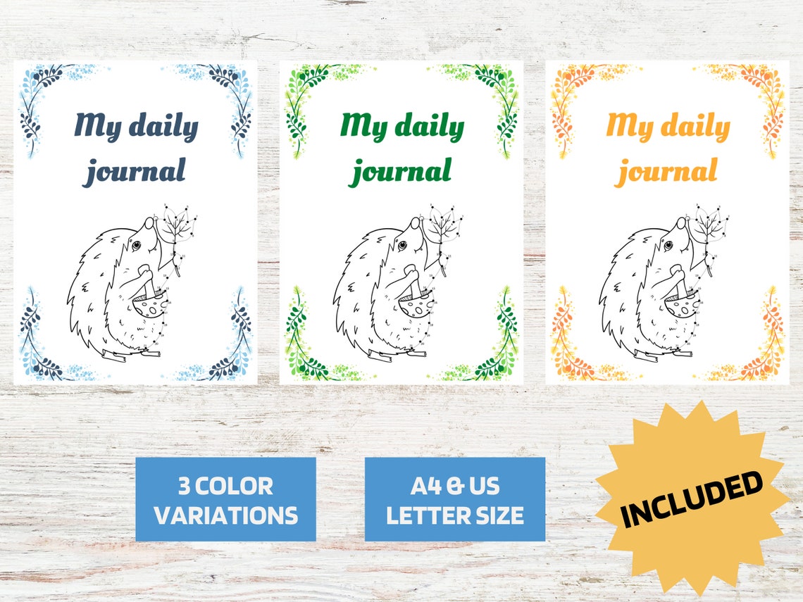 Printable Kids Gratitude Journal Daily Journal Kids Gratitude Diary for ...