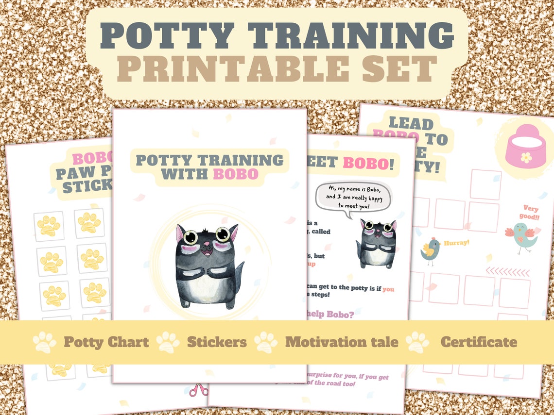 Potty Training Chart Printable Potty Certificate Kids - Etsy