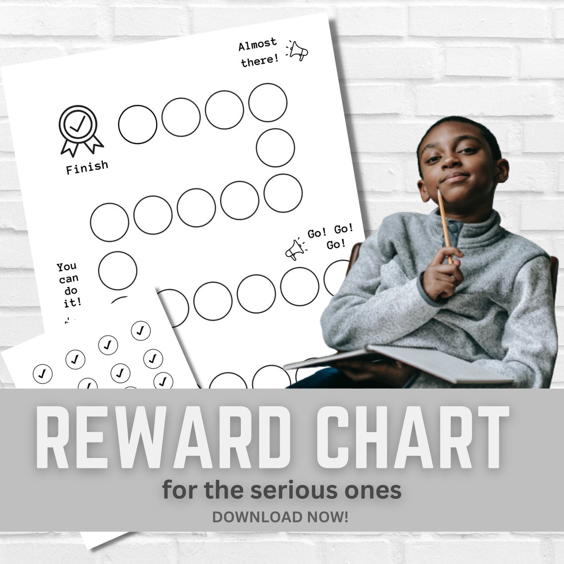 Kids Reward Chart Printable Routine Sticker Chart Teen Reward Chart ...
