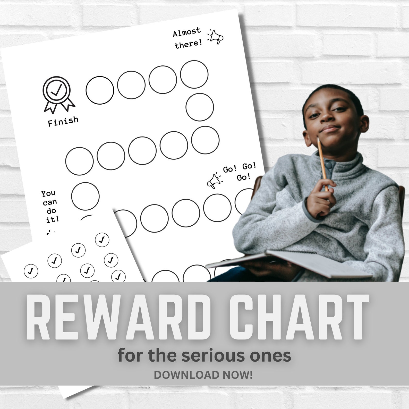 Kids Reward Chart Printable Routine Sticker Chart Teen Reward Chart ...