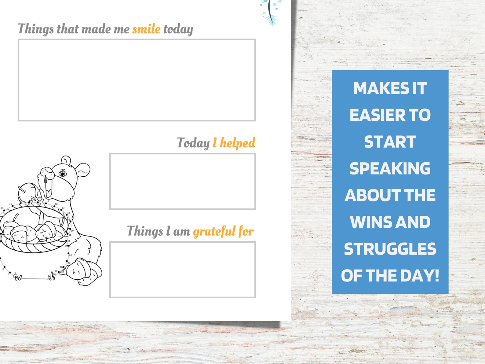 Printable Kids Gratitude Journal Daily Journal Kids Gratitude Diary for ...