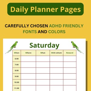 ADHD Planner for Kids ADHD Student Planner Printable Autism Education ...