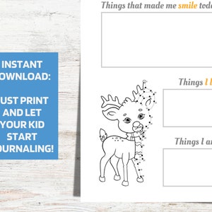 Printable Kids Gratitude Journal Daily Journal Kids Gratitude Diary for ...