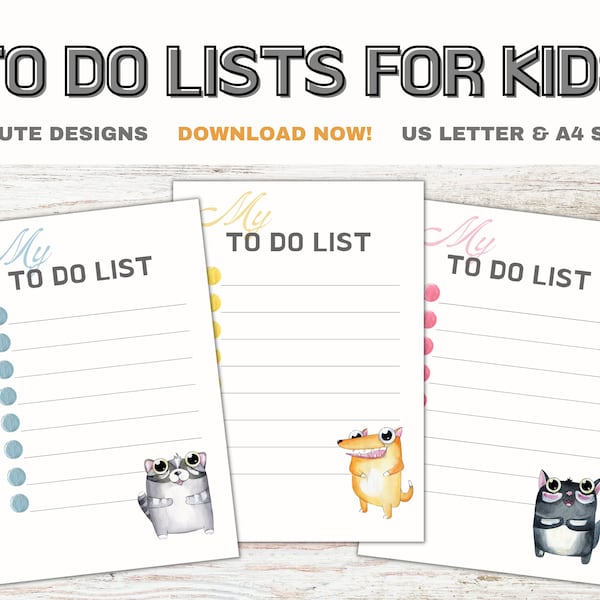 Blank Checklist for Kids - Etsy