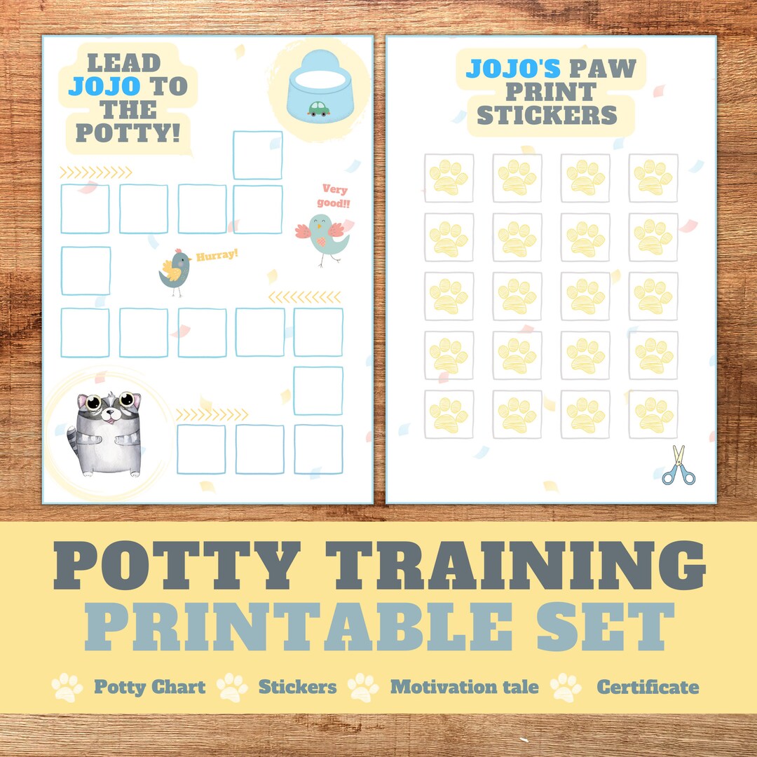 Potty Training Chart Printable Potty Certificate, Kids Motivation ...