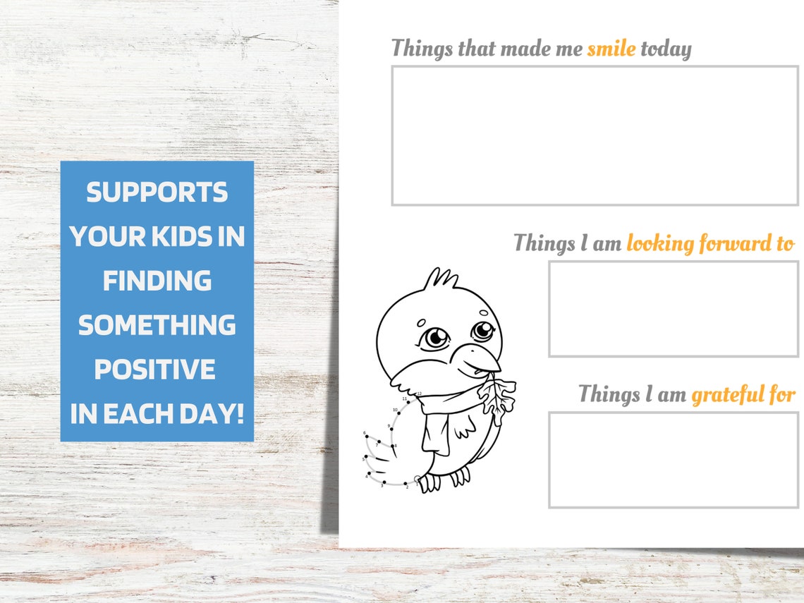 Printable Kids Gratitude Journal Daily Journal Kids Gratitude Diary for ...