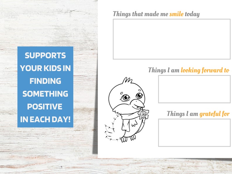 Printable Kids Gratitude Journal Daily Journal Kids Gratitude Diary for ...
