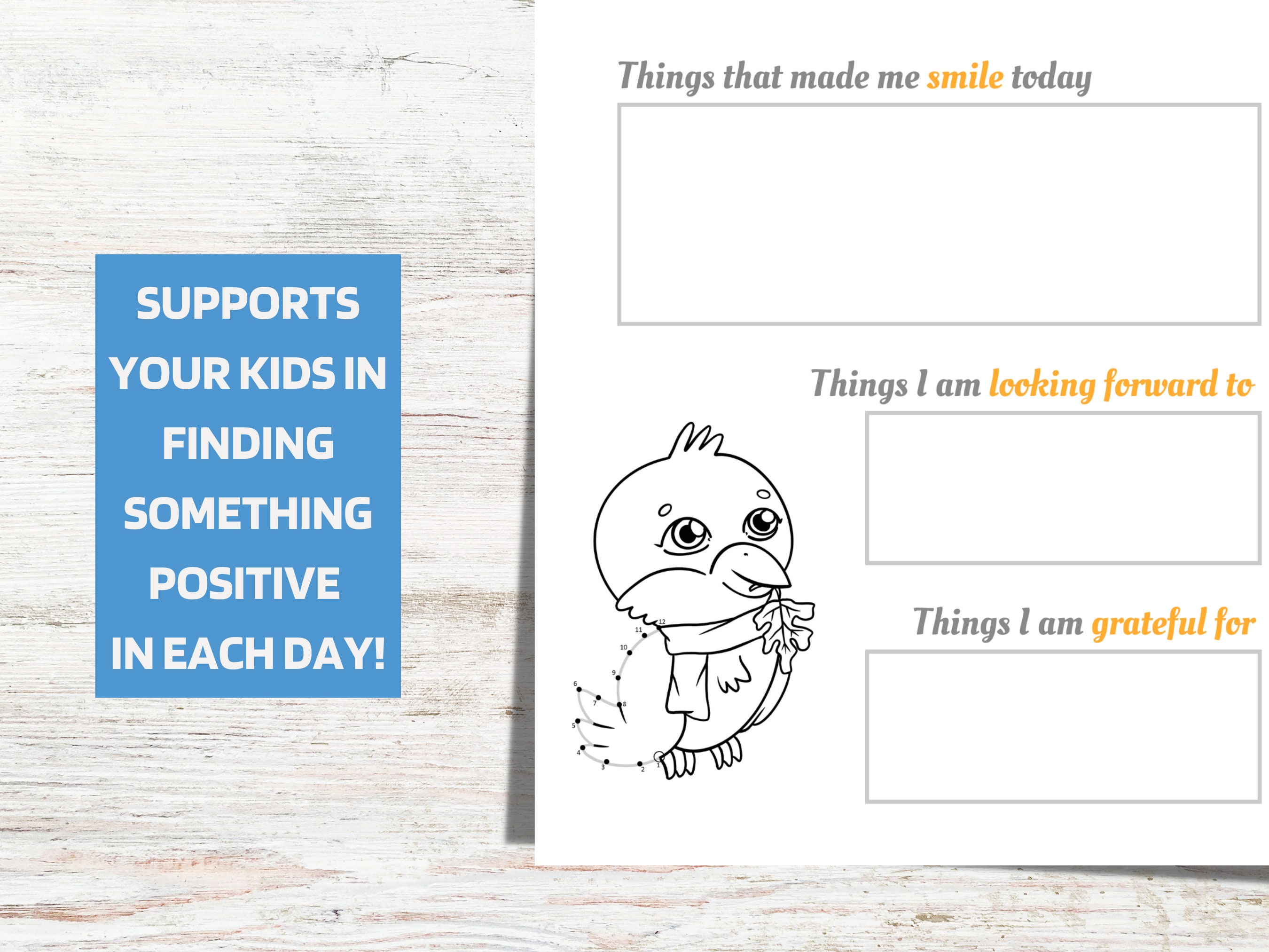 Printable Kids Gratitude Journal Daily Journal Kids Gratitude Diary for ...