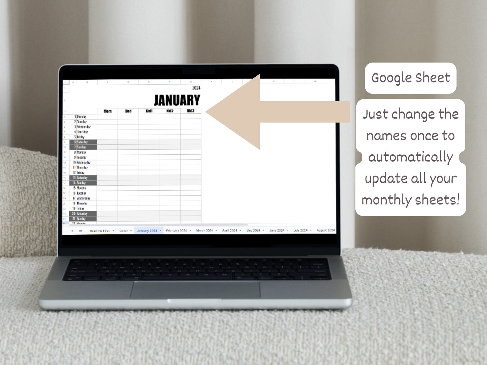 2024 Family Organizer, 2024 Calendar, 2024 Editable Printable Family ...