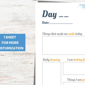 Printable Kids Gratitude Journal Daily Journal Kids Gratitude Diary for ...