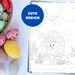 Easter Coloring Book Printable for Kids With Cute Easter Bunny Coloring ...