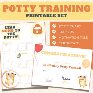 Potty Training Chart Printable Potty Certificate Kids - Etsy