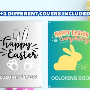 Easter Coloring Book Printable for Kids With Cute Easter Bunny Coloring ...