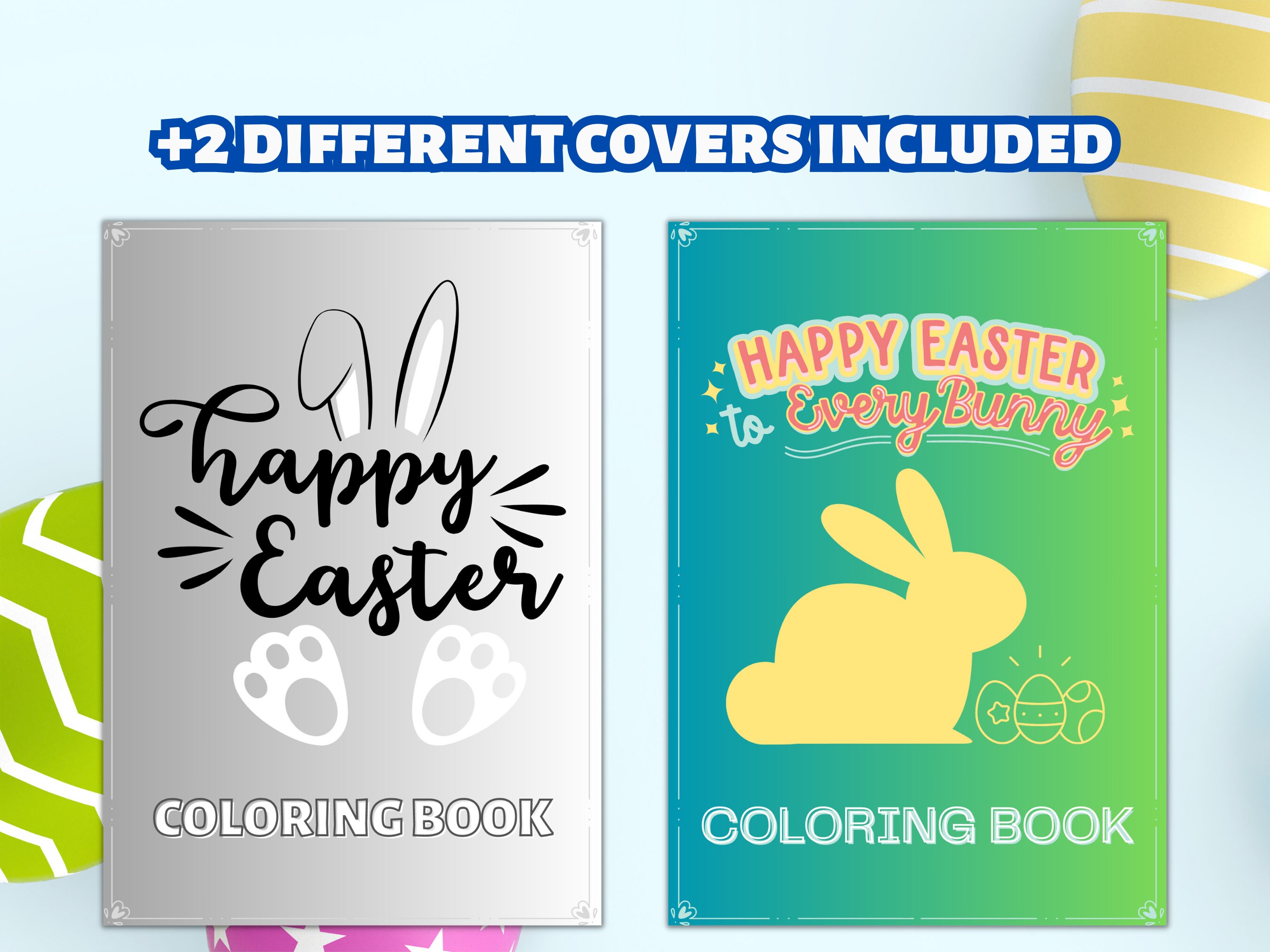 Easter Coloring Book Printable for Kids With Cute Easter Bunny Coloring ...