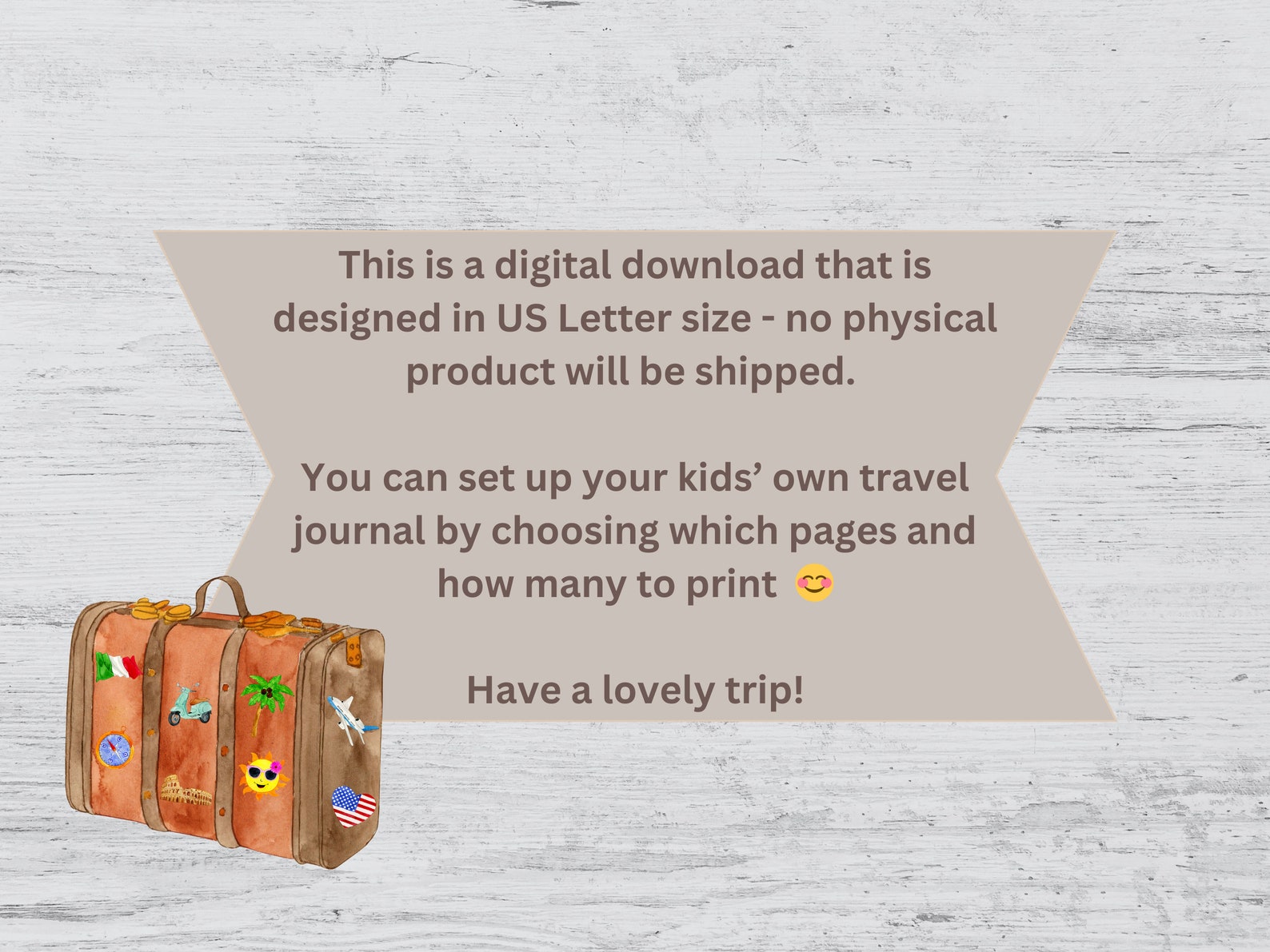 Kids Travel Journal Printable, Travel Diary With Prompts, Printable ...