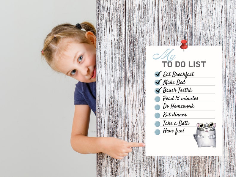 Blank to Do List for Kids Printable Planner Checklist With Cute Animal ...