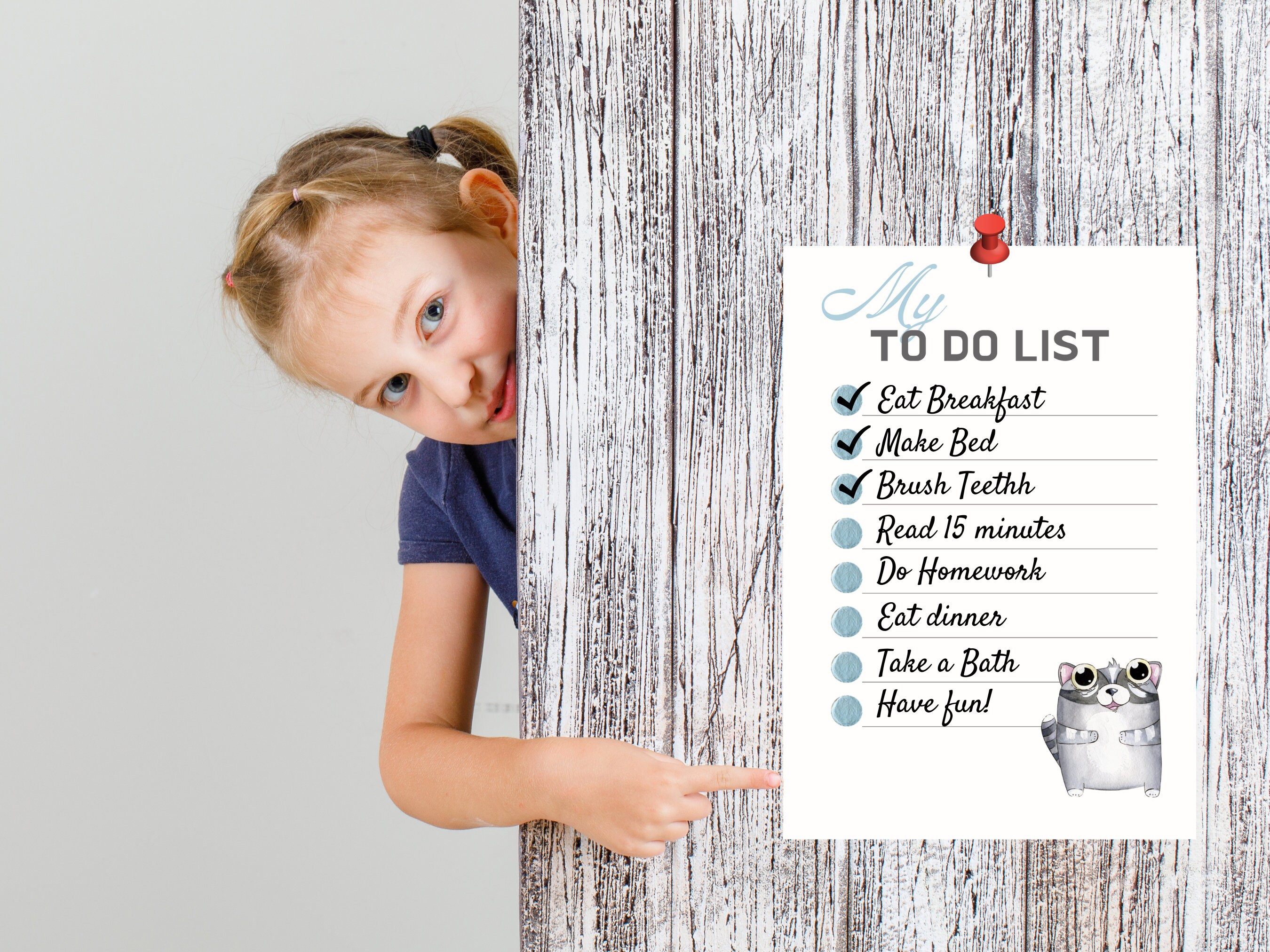 Blank to Do List for Kids Printable Planner Checklist With Cute Animal ...