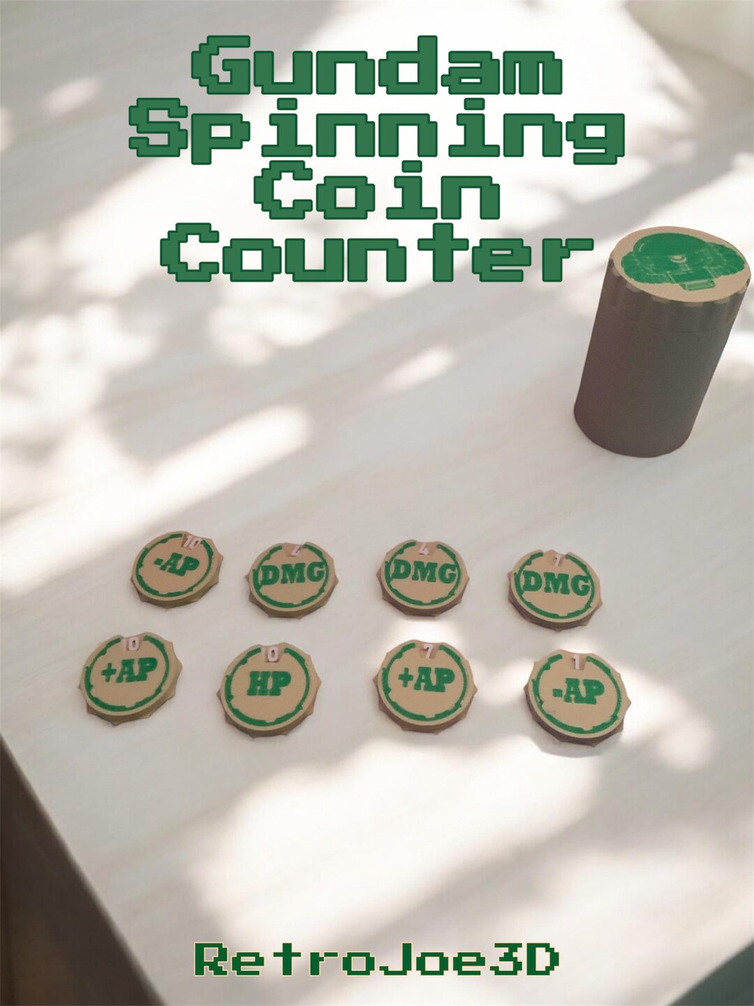 Gundam (dmg,hp,ap-,ap+) Coin Spinning Counter Power Counter TCG ...