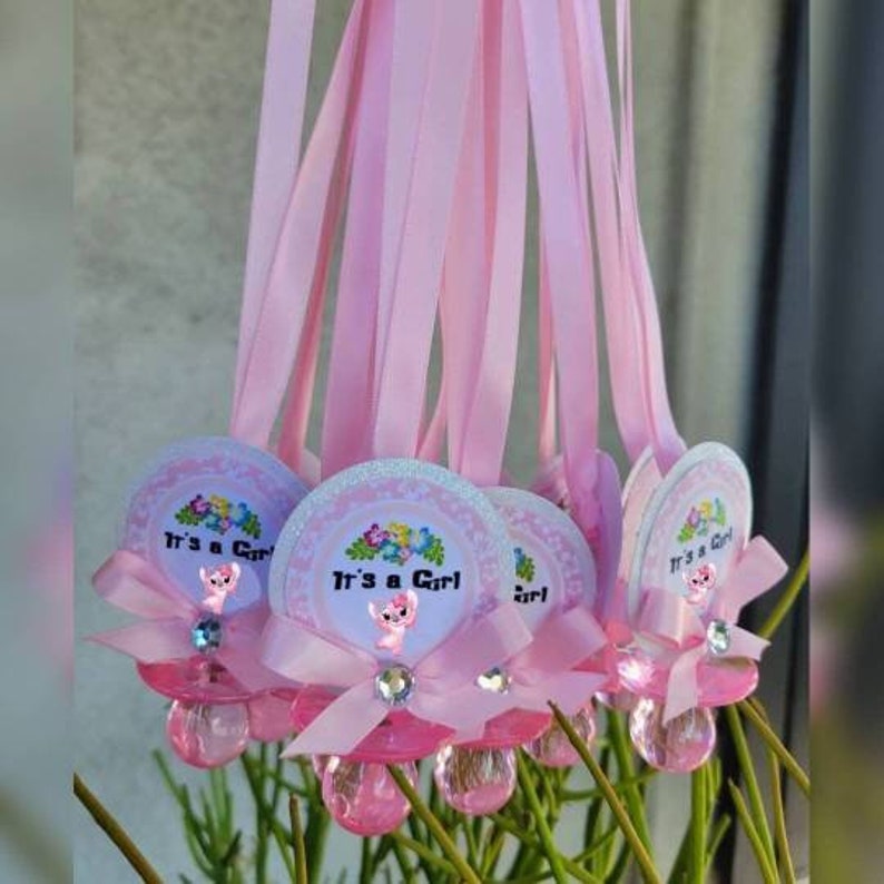 12 Baby Girl Light Pink Hawaiian Angel Themed Pacifier - Etsy