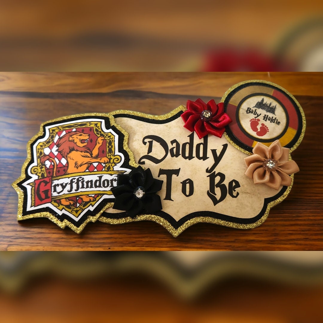Magic Wizard Lion Themed Baby Shower Daddy Badge - Etsy