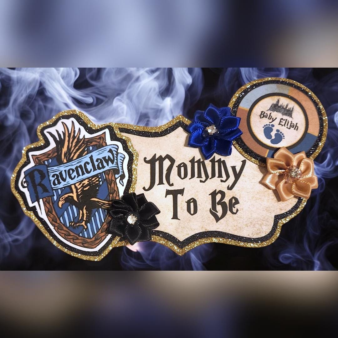 Magic Wizard Raven Themed Baby Shower Daddy Badge - Etsy