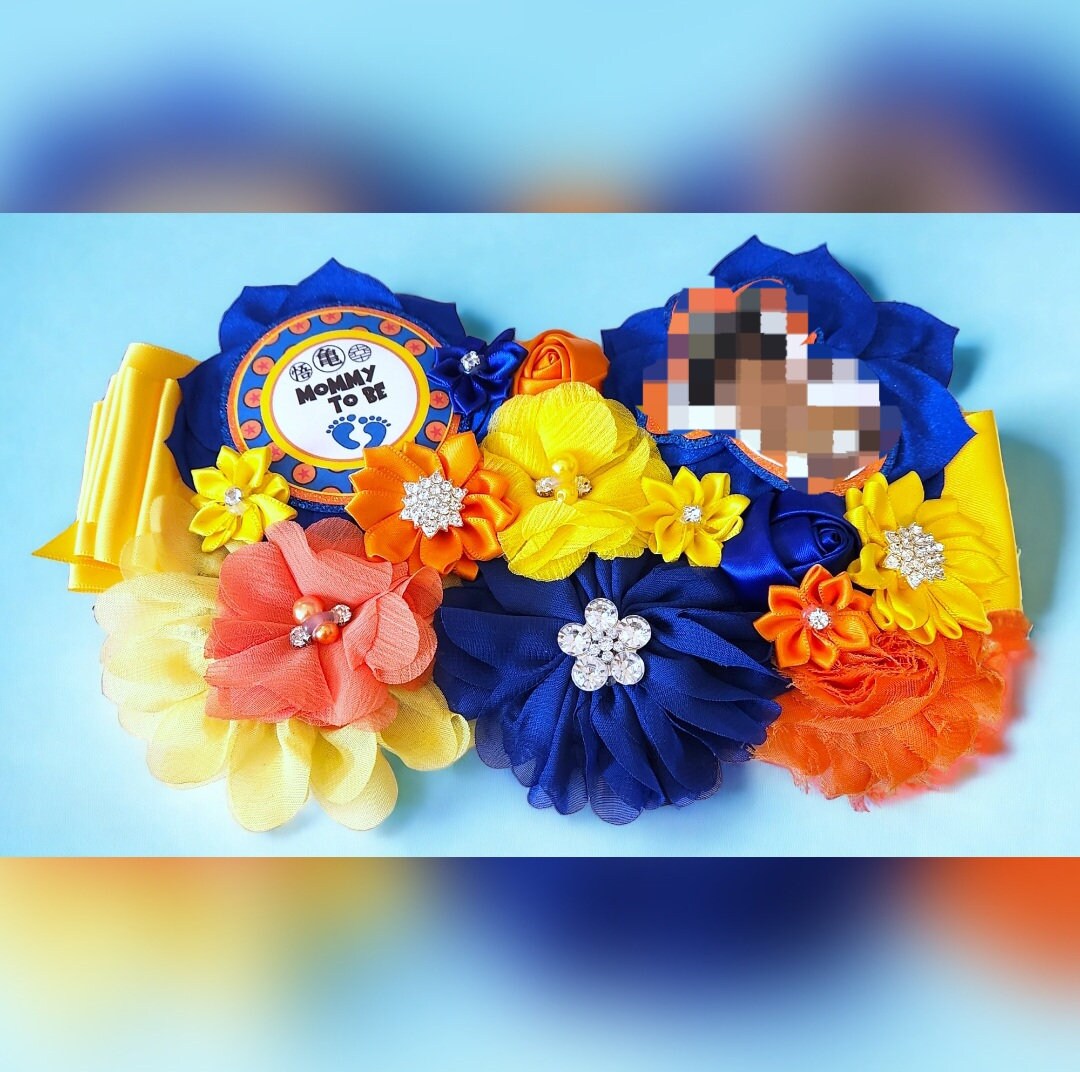 Baby Boy Anime Baby of Color Themed Baby Shower Mommy Belly Sash - Etsy